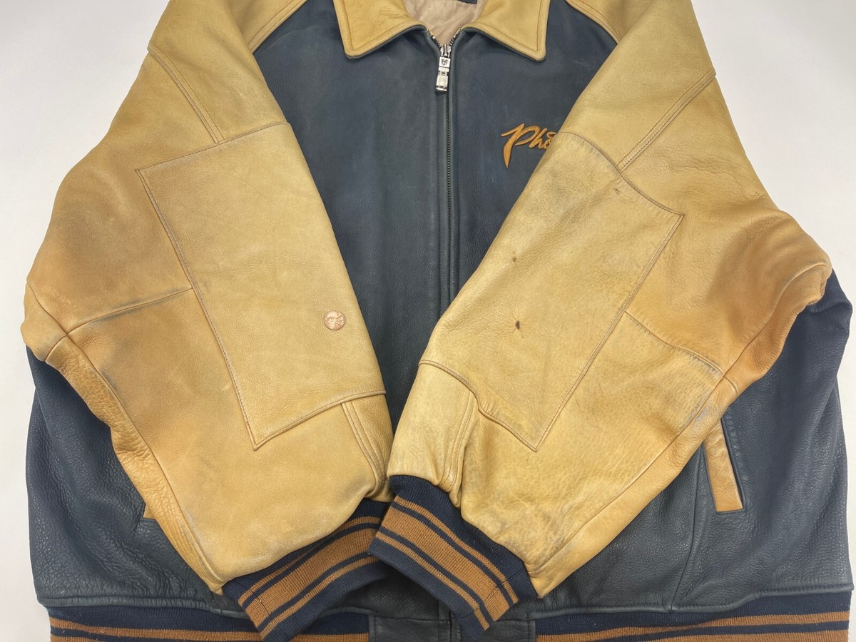PHAT FARM leather jacket, vintage Russell Simmons, varsity PHAT FARM leather jacket, vintage Russell Simmons, varsity