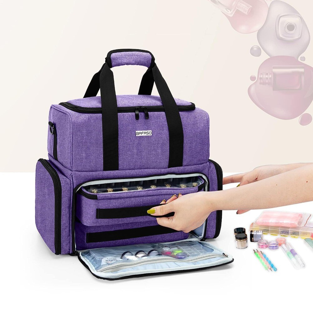 Nail Polish Gel Manicure Bag Nylon Makeup Bag Nailpolish Storage Bag ...