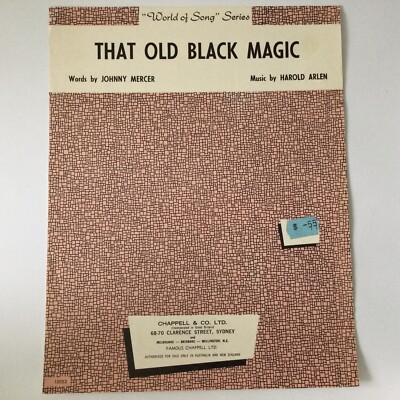 That Old Black Magic sheet music PVG very good condition classic Jazz ...