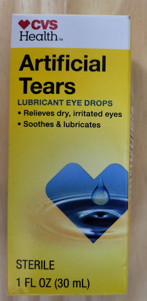 CVS Health Artificial Tears Sterile Lubricant Eye Drops For Dry Eye 1 OZ