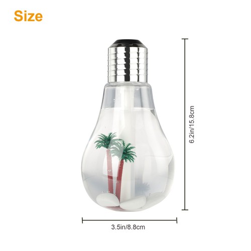 Bulb Humidifier Essential Oil Aromatherapy LED Ultrasonic Air Purifier ...