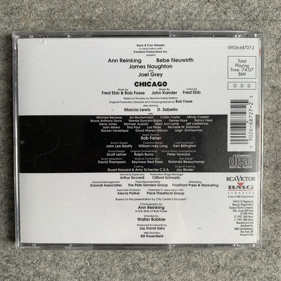 Chicago : The Musical : Original Cast Recording (CD, 1997) : New ...