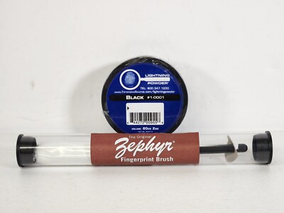Safariland Lightning Powder Zephyr Fingerprint Brush - Powder Included ...