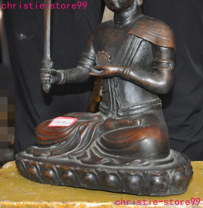 14.8'' Tibet Buddhism bronze tangseng Ksitigarbha jizo Monk Bodhisattva statue | eBay