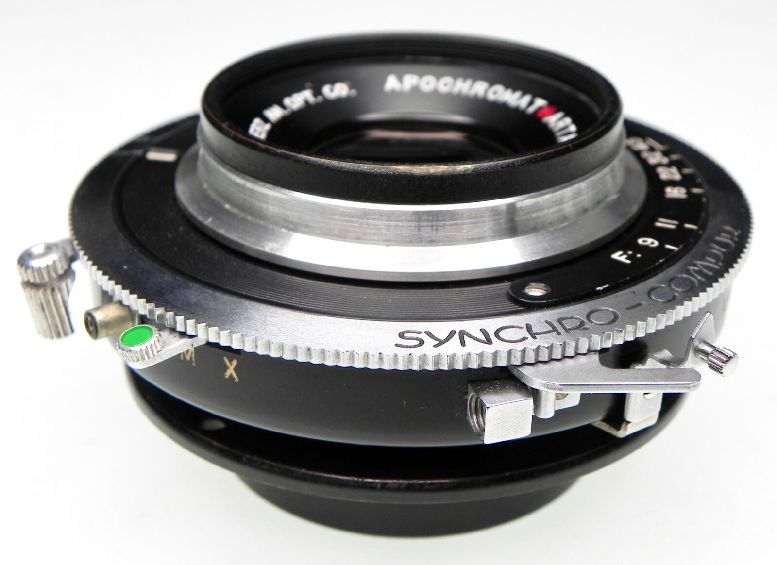 Goerz 8.25in f9 Apochromat Red-Dot Artar synchro-compur shutter #813285 ...
