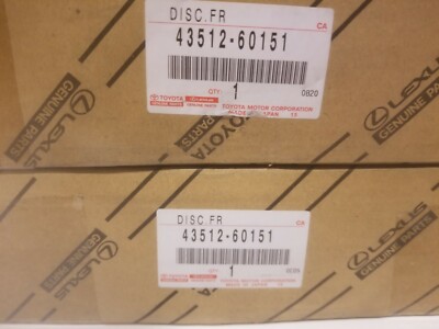 GENUINE TOYOTA/LEXUS OEM FRONT BRAKE ROTORS LH/RH (43512-60151) X 2 ...
