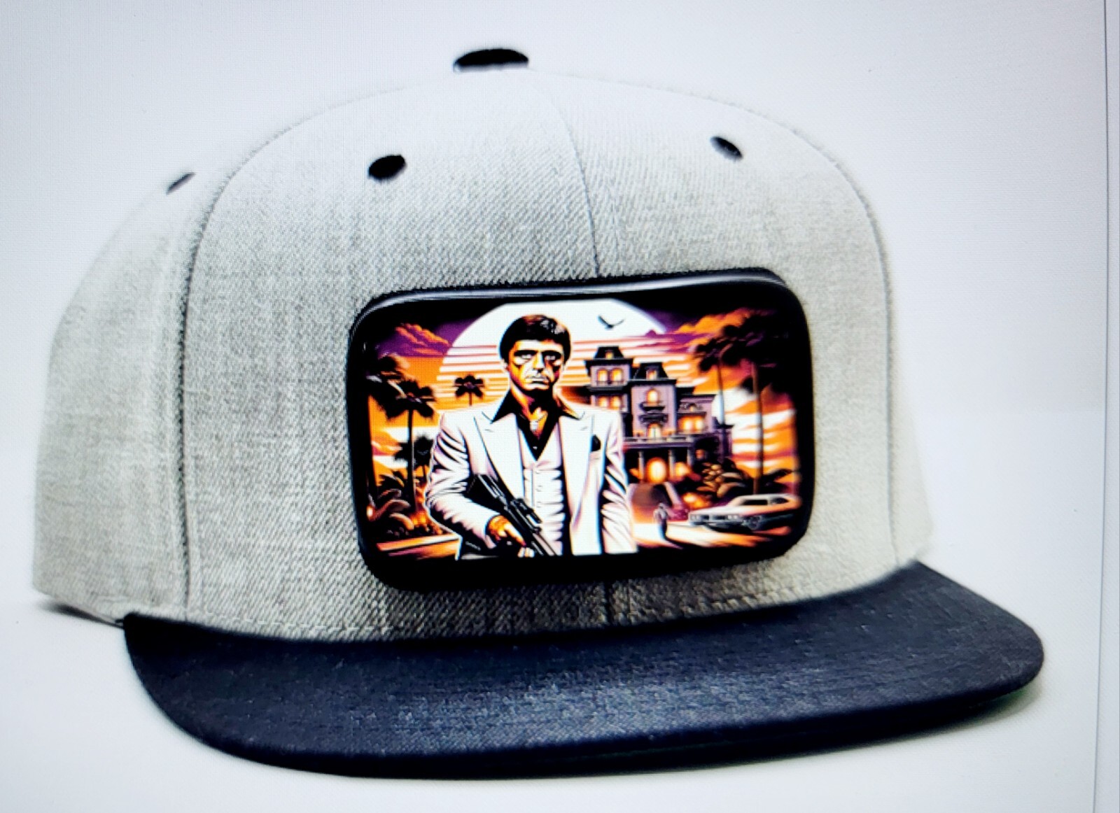 Scarface Al Pacino Hat, Removeable Metal Patch,Snapback | eBay