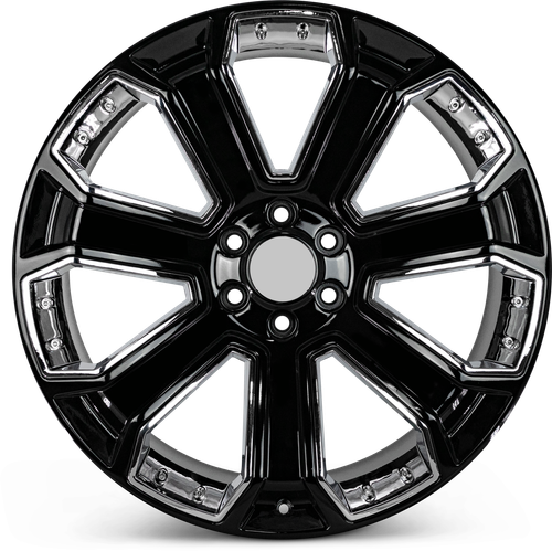 (1)24" GMC Yukon Denali Style Wheels Gloss Black Rims Sierra Tahoe ...