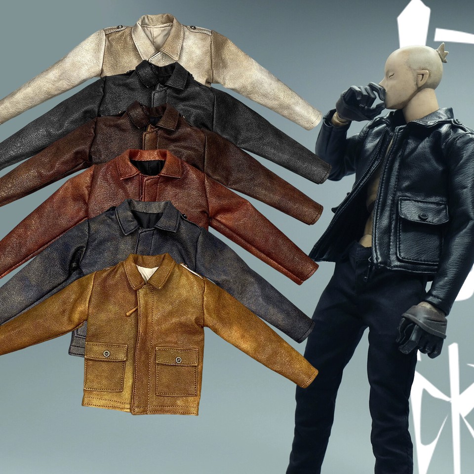 Soldier Outerwear Leather Jacket For 12" Action Figure Body 1/6 Scale ...