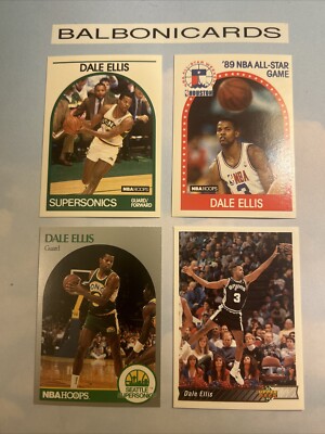 Dale Ellis 4 Card Hoops Upper Deck Lot! Sonics Spurs NM+ Free Shipping ...