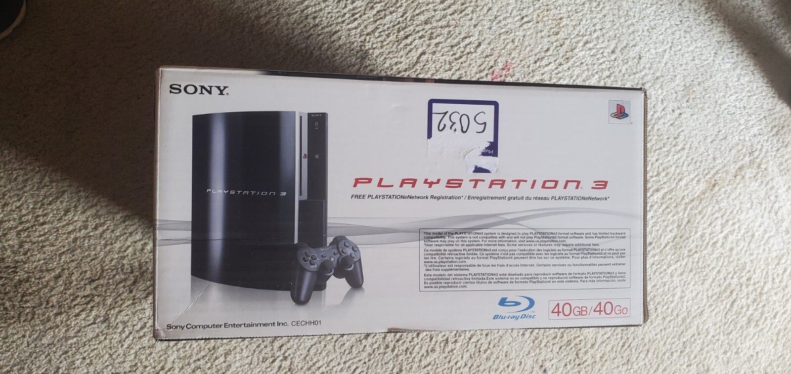 Sony PlayStation 3 Launch Edition 40GB Home Console - Black for sale ...