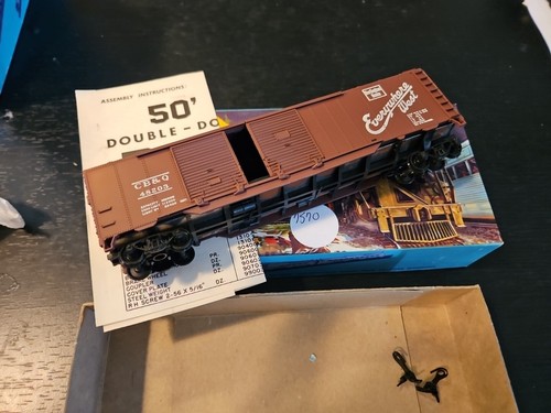 ATHEARN HO GUAGE KIT, CB&Q DOUBLE DOOR BOX CAR, NEW, (inv 7570) | eBay