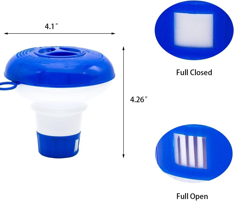 Floating Chlorine Dispenser Swimming Pool Spa Tablet Chemical Floater ...