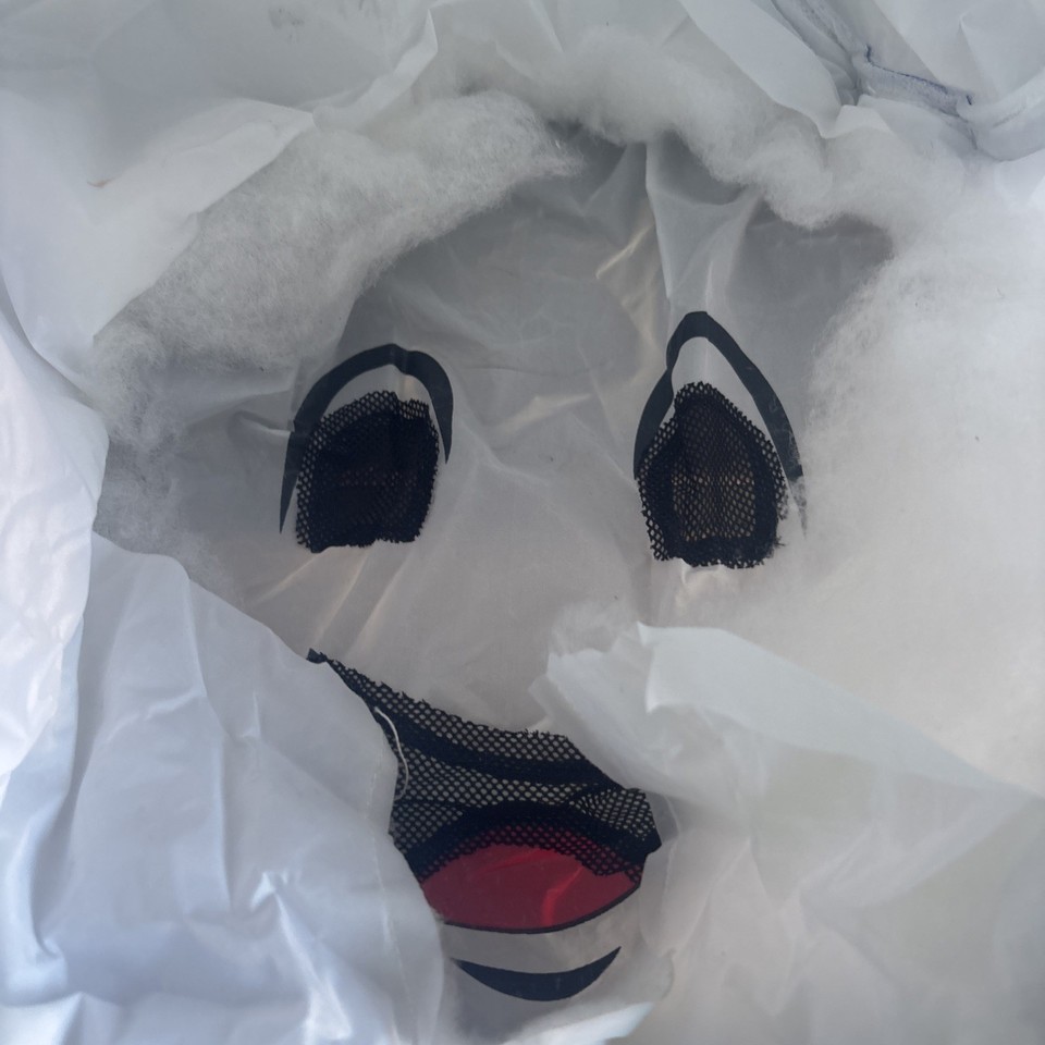 Ghostbusters Stay Puft Marshmallow Man MASK/FACE ONLY ADULT Costume | eBay