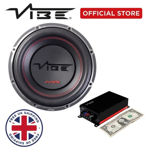 VIBE SLICK10D2-V3 1500W Max Car Audio Bass Sub BASS PACK WITH AMPLIFIER ...