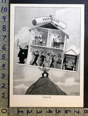 1925 MONEY FAMILY HOUSE WOES CARTOON R. B. FULLER ARTIST COMIC PRINT ...