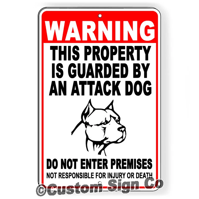 Guard Dog On Duty Warning Sign