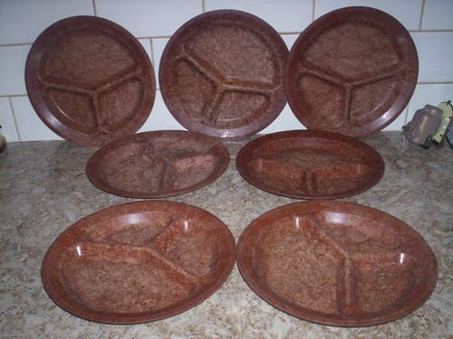 7 KYS-ITE 231 Divided Plate 11" Diameter Cafeteria Camping Military ...