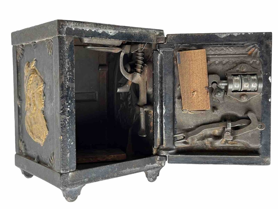 Mechanical Coin Bank, "Watchdog Safe" in Cast Iron, circa 1890 | eBay