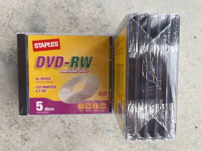 Staples DVD-Rewritable Disc (5 count) | eBay