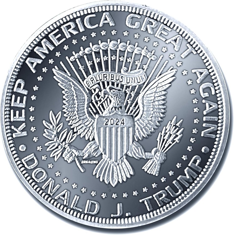 Donald Trump Silver Coin 2024 with Certificate of Authenticity, 38mm x ...