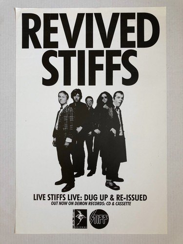 Live STIFFS Dug Up & Re-Issued 1992 UK PROMO Poster NICK LOWE ELVIS ...