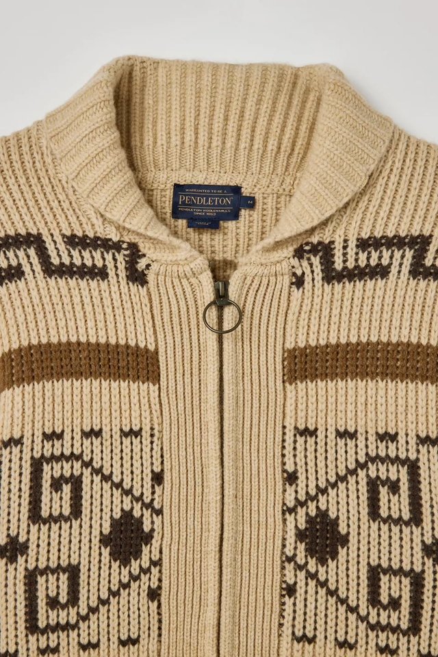 Pendleton Original Westerley Big Lebowski Sweater The Dude Cardigan 100 ...