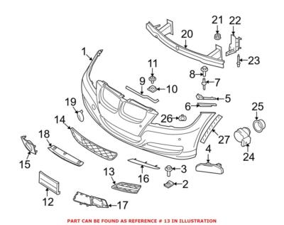Genuine OEM Front Passenger Right Outer Grille For BMW 51117891396 | eBay