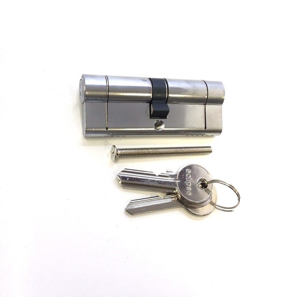Eclipse Satin EURO Profile Cylinder inc 3 Keys Upvc Aluminium Door Lock ...