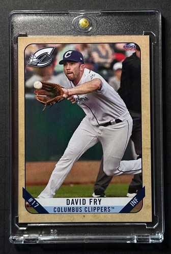 2023 David Fry Minor League Rookie Card Columbus Clippers Cleveland ...