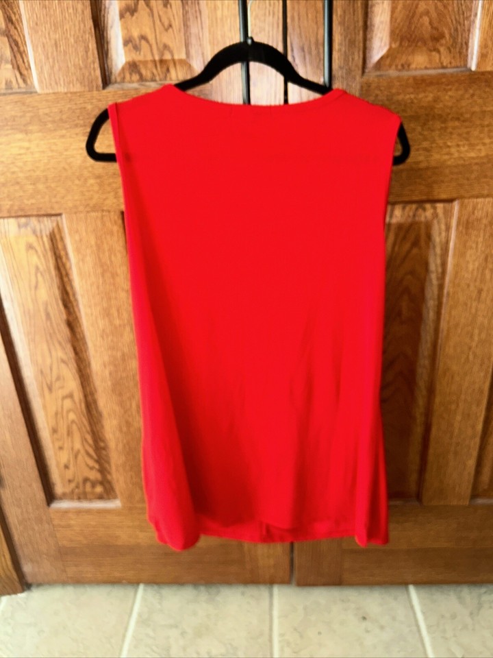 Belldini Women's Sleeveless Red rhinestone top Size XL | eBay