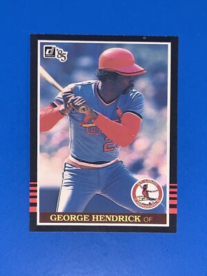 1985 Donruss George Hendrick Baseball Card #181 St. Louis Cardinals Set ...
