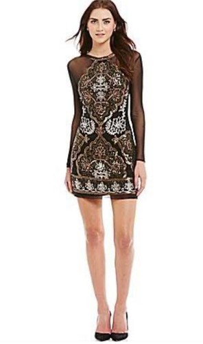 Chelsea & Violet Sequin Sheer Dress Women’s Sz M NWT $79 | eBay