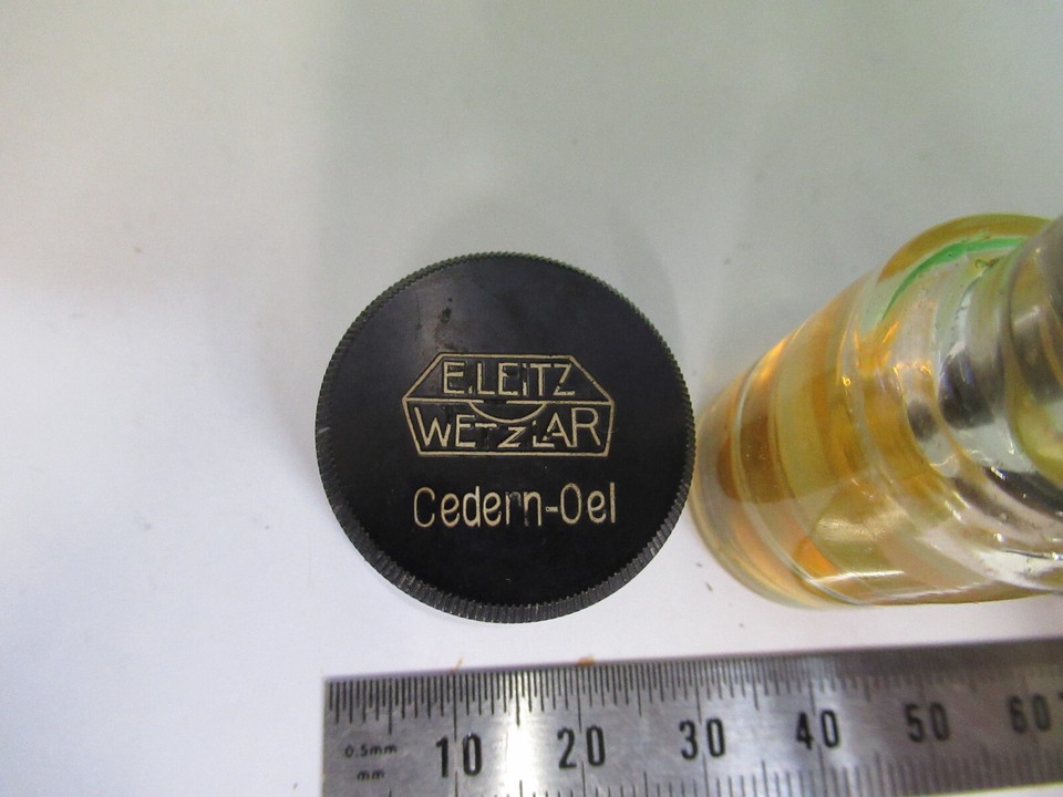 ANTIQUE ERNST LEITZ CEDAR OIL CANISTER RARE MICROSCOPE PART AS PICTURED ...