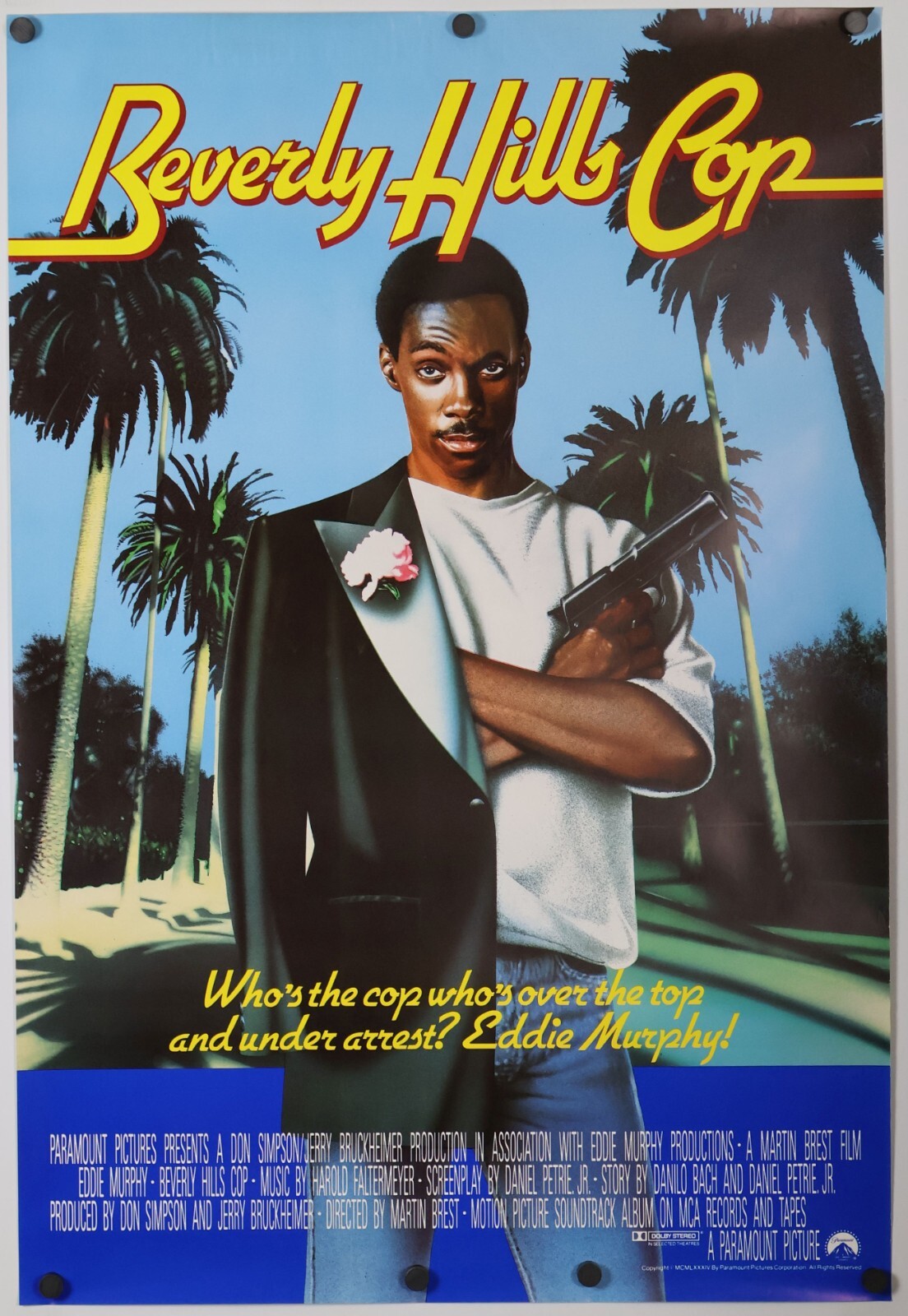 Beverly Hills Cop - original movie poster - 27x41 - 1984 Eddie Murphy ...