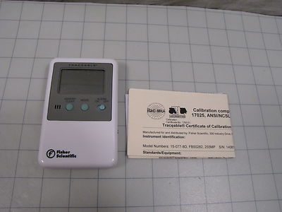 Fisher Scientific 15-077-8D Traceable Memory Monitoring Thermometer (no ...