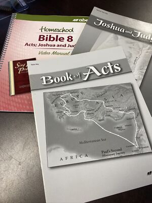 Abeka Homeschool Bible 8 Acts Joshua Judges Video Manual lot set tests ...