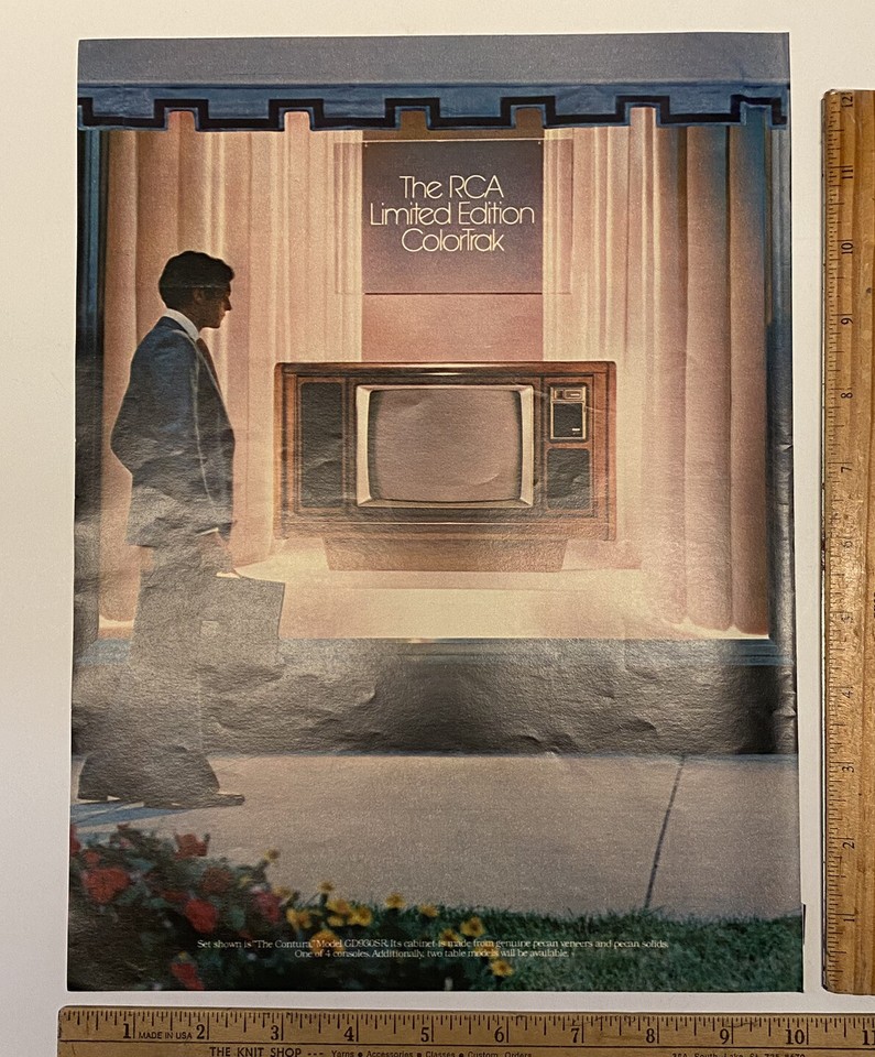 Vintage Print Ad The RCA Limited Edition ColorTrak Model Contura 1970s ...