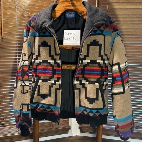 Vintage Pendleton Western Wear Navajo Aztec Wool Jacket Men’s Large USA ...