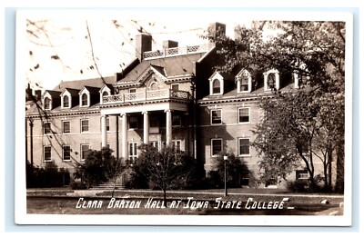 Clara Barton Hall Iowa State College Ames IA RPPC Postcard G13 | eBay