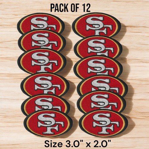 12 pcs San Francisco 49ers Nation Logo Size 3.0"x2.0" Sew Iron on Patch ...