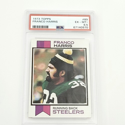 1973 Topps #89 Franco Harris Rookie Card PSA 6.5 EX-MT+ Pittsburgh ...