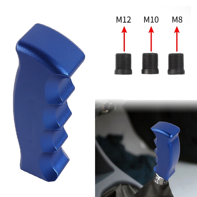 JDM Aluminum Slotted Pistol Grip Handle Manual Gear Stick Shift Knob ...