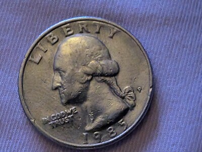 1985 P Washington Quarter Connected letters on Obverse DDO / Die Strike ...