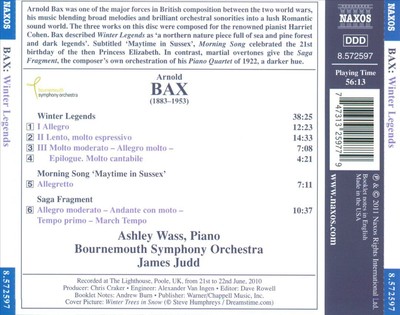 ASHLEY WASS / JAMES JUDD / BOURNEMOUTH SYMPHONY ORCHESTRA ARNOLD BAX ...
