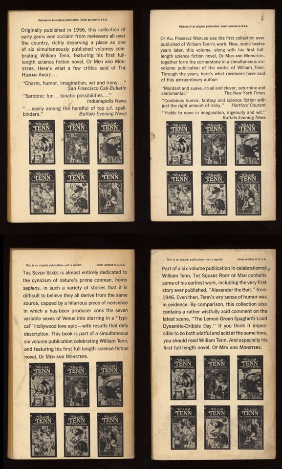 William Tenn Science Fiction Fantasy Paperback Lot | eBay