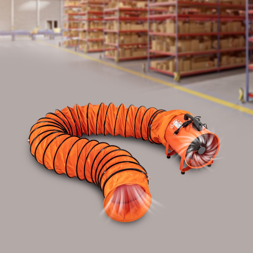 10/12Inch Industrial Extractor Fan Blower 5M Duct Hose Underground ...