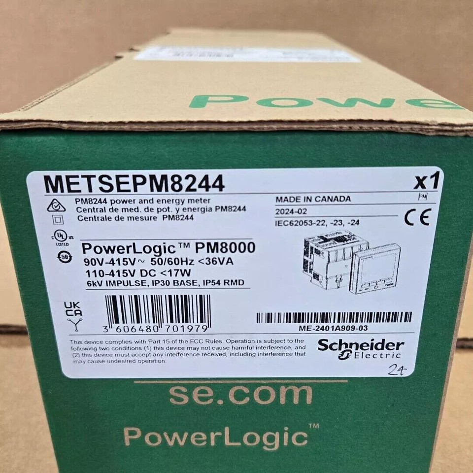 Schneider Electric METSEPM8244 PowerLogic PM8000 Power & Energy Meter ...