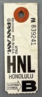 PAN AM HNL HONOLULU VINTAGE BAG TAG LUGGAGE BAGGAGE LABEL AMERICAN PAA ...