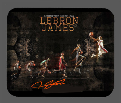 LeBron James Cleveland Cavaliers Facsimile Autograph Mouse Pad Item ...